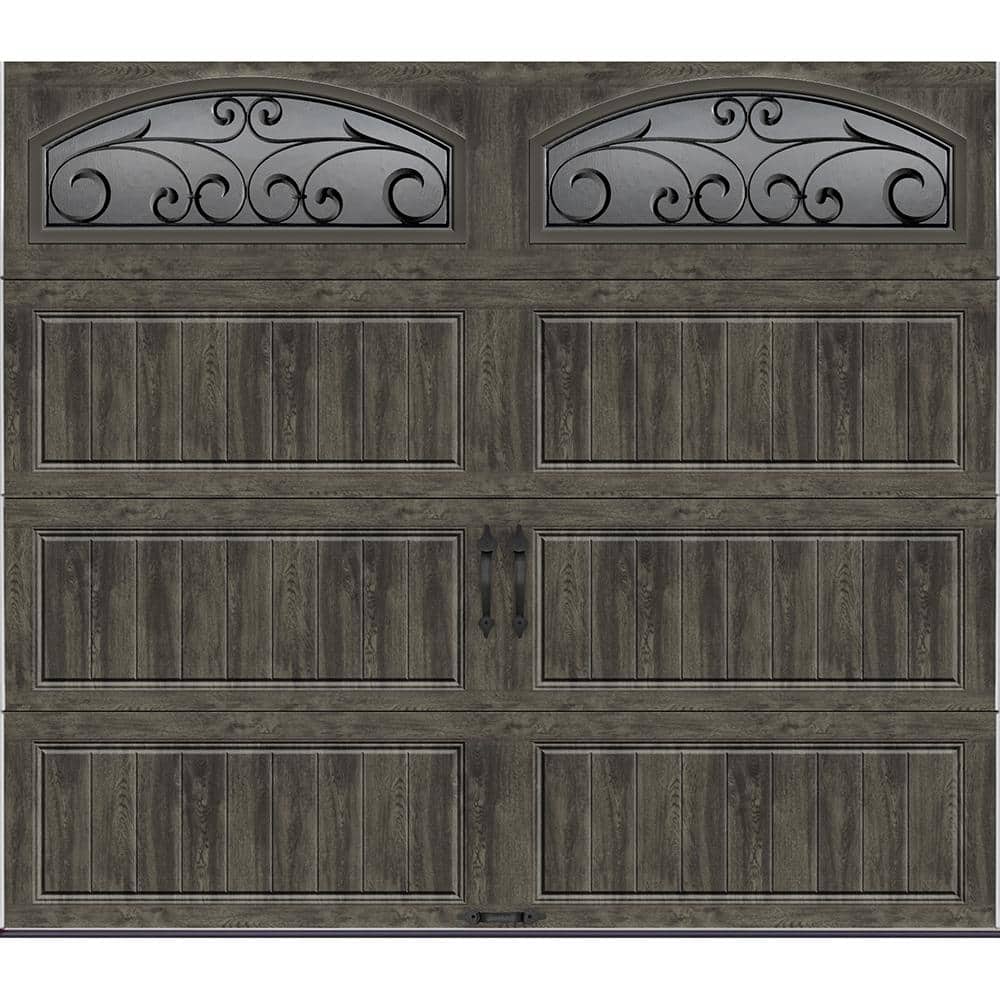 Clopay Gallery Steel Long Panel 8 ft x 7 ft Insulated 18.4 R-Value Wood ...
