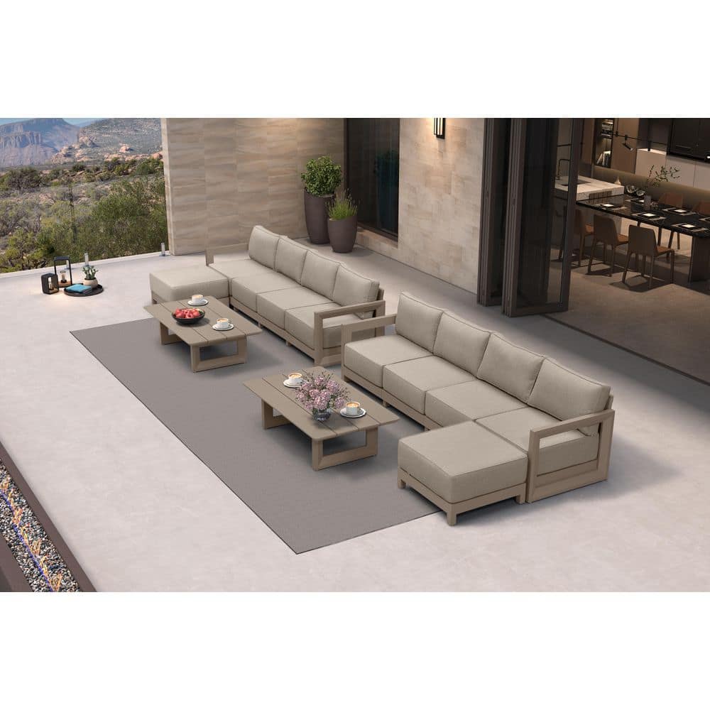 PURPLE LEAF 12 Pieces Patio Conversation Sets All Weather Outdoor Couch ...