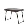Lifetime 24 in. Brown Plastic Folding Side Table 280488 - The Home Depot