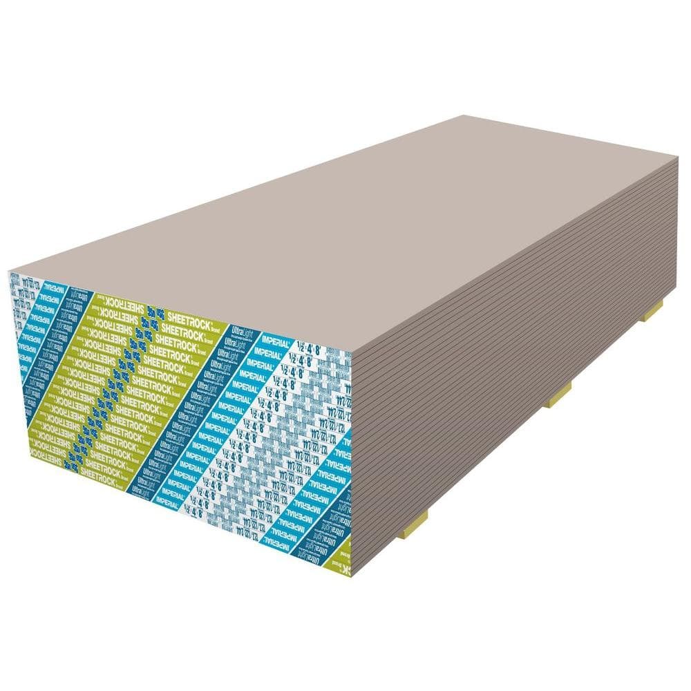 Sheetrock UltraLight Imperial 1/2 in. x 4 ft. x 8 ft. Square Edge ...