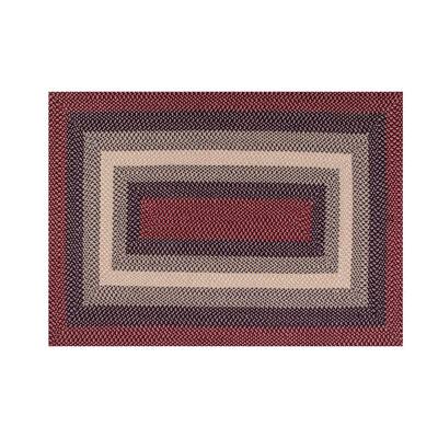 Better Trends Woodbridge Oval Braid Collection Cranberry 27" x 48" Oval ...