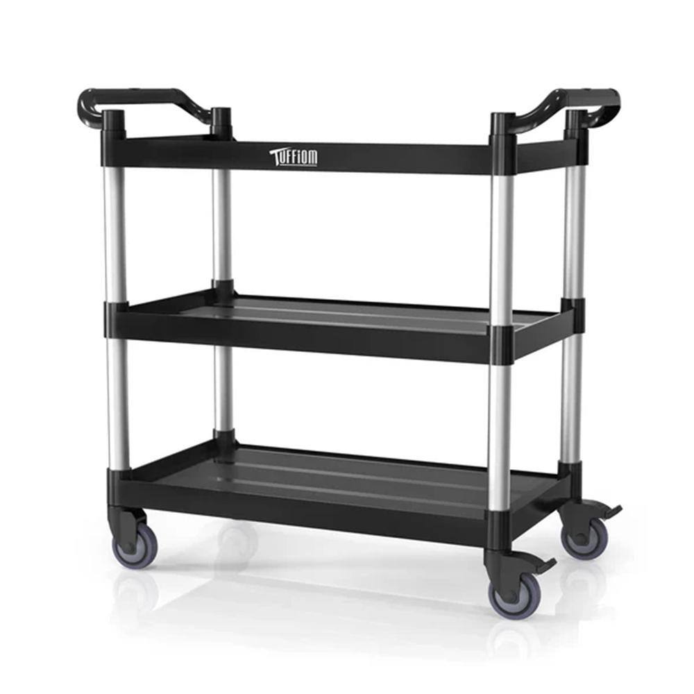 Karl home 3 Tier Medium 390 lbs. Capacity Plastic Utility Cart with ...