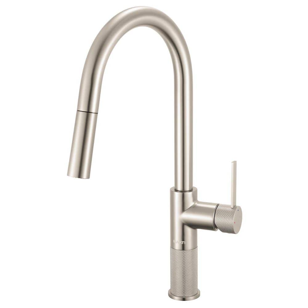 Ruvati Isola Brushed Nickel Stainless 17.75 in. H Single Handle Pull ...