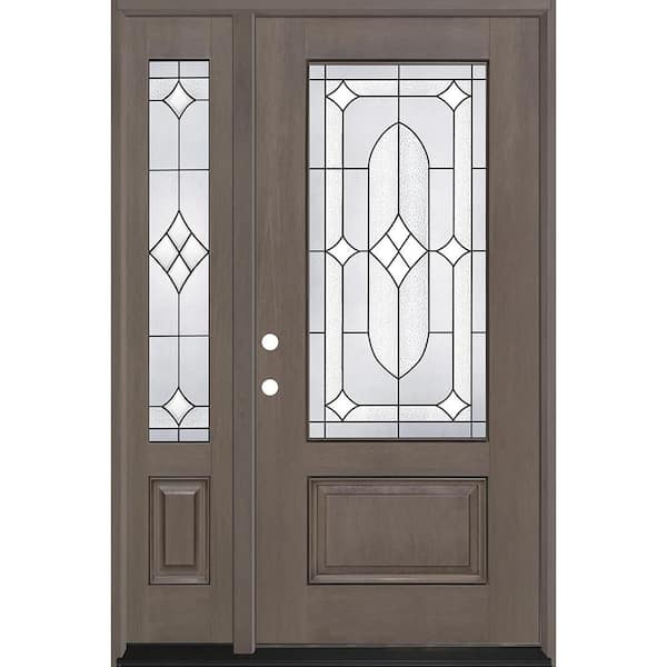 Steves & Sons Regency 51 in. x 80 in. 3/4L Axis Glass RHIS Ashwd Stain ...