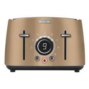 Sencor 2-Slice Champagne Long Slot Toaster with Rack STS6057CH