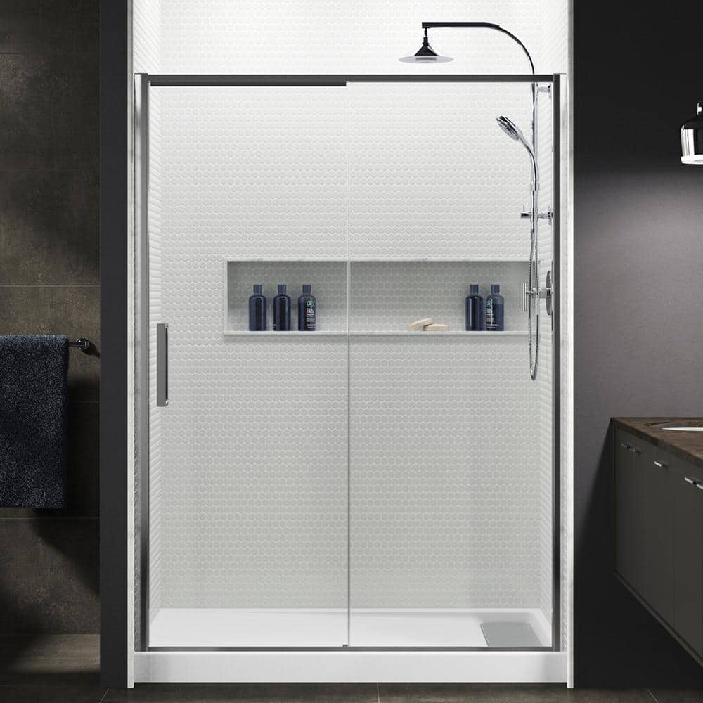 Kohler Torsion 60 In W X 76 875 In H Frameless Sliding Shower Door In