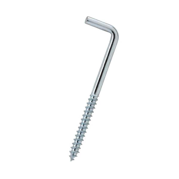 Everbilt #106 Zinc-Plated Square Bend Screw Hook 16001 - The Home Depot