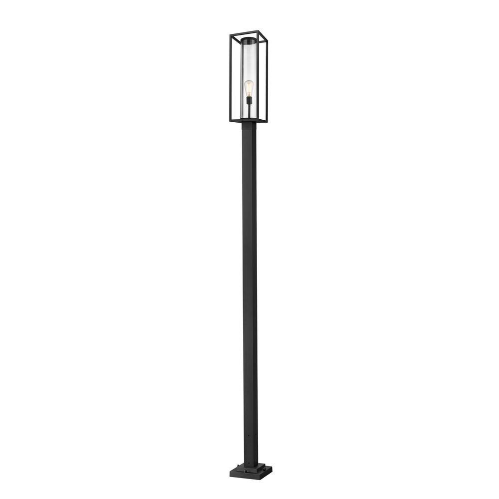 Dunbroch 1-Light Black 120.25 in. Aluminum Hardwired Outdoor Weather ...