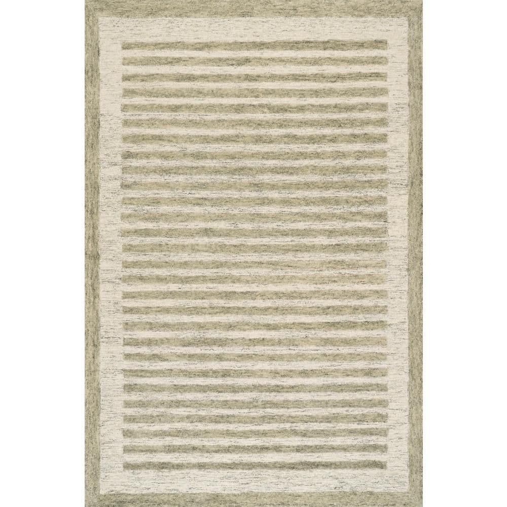 RUGS USA Carmeon Hamilton x Rugs Caly Modern Bordered Wool 4 ft. x 6 ft ...