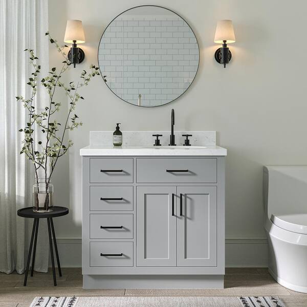 Sink on Right Side - Bathroom Vanities - The Home Depot