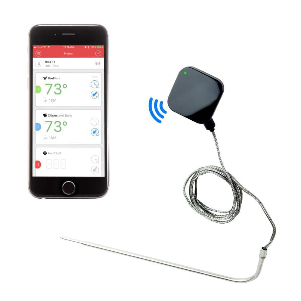 NutriChef Bluetooth Wireless BBQ Thermometer PWIRBBQ40 - The Home Depot