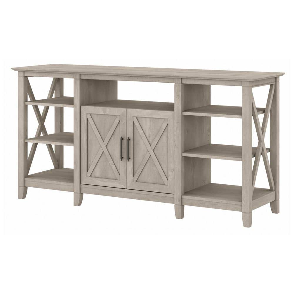 Bush Furniture Key West Washed Gray TV Stand - Fits TVs up to 65 in ...