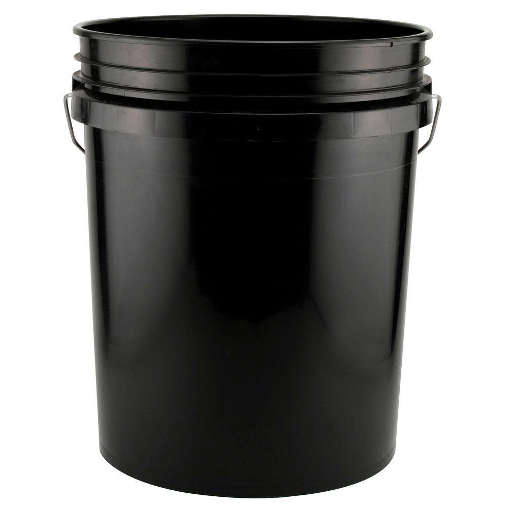 PRIVATE BRAND UNBRANDED 5 Gal Black Bucket 05GLBLK The Home Depot