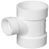Charlotte Pipe 6 in. x 6 in. x 4 in. PVC DWV Hub x Hub Sanitary Tee Reducing PVC 00401 2200 ...