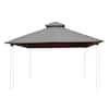 SunDura 14 ft. x 14 ft. Mist Gray Gazebo Canopy Top with Roof Framing ...