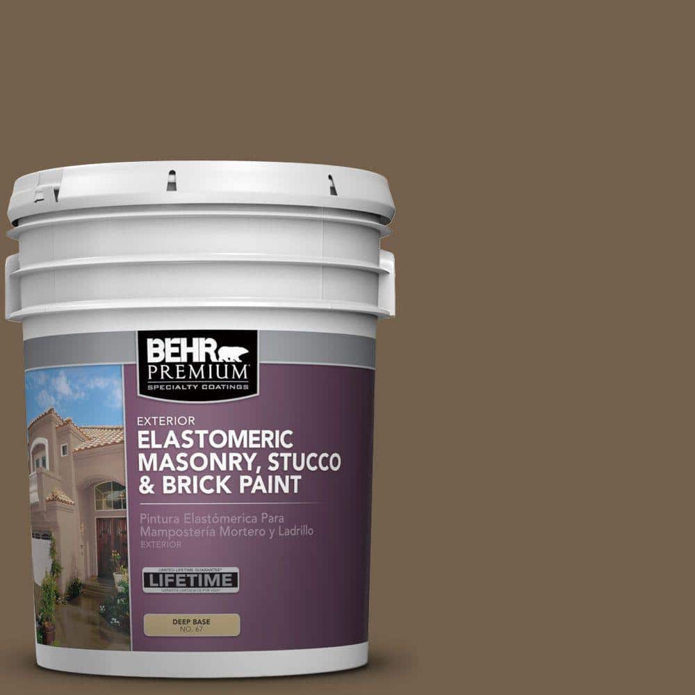 BEHR PREMIUM 5 gal. #MS-46 Chestnut Brown Elastomeric Masonry, Stucco ...