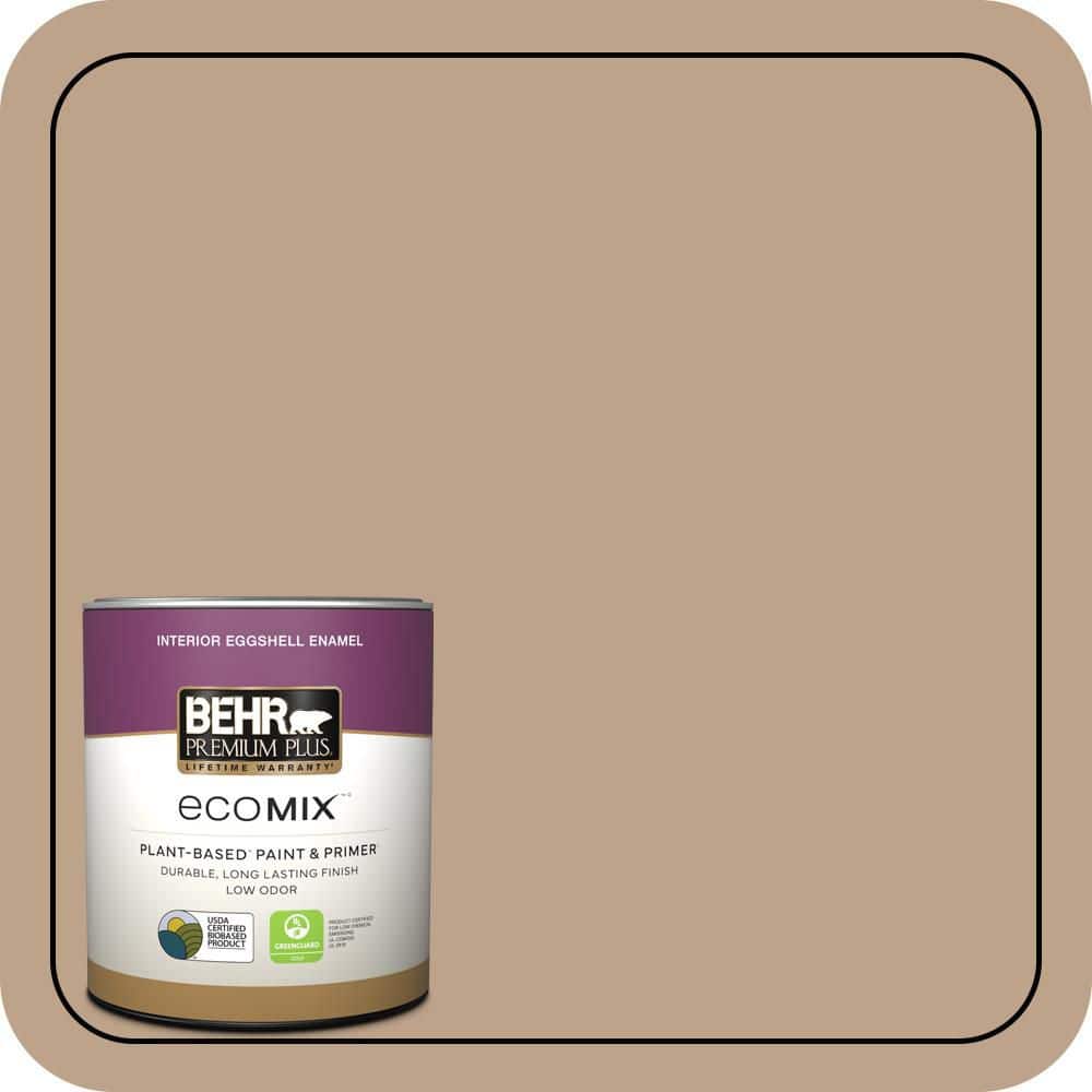 BEHR PREMIUM PLUS 1 qt. #N260-4 Merino Eggshell Enamel EcoMix Plant ...