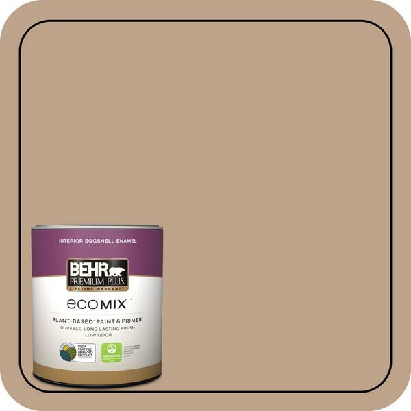 BEHR PREMIUM PLUS 1 qt. #N260-4 Merino Eggshell Enamel EcoMix Plant ...