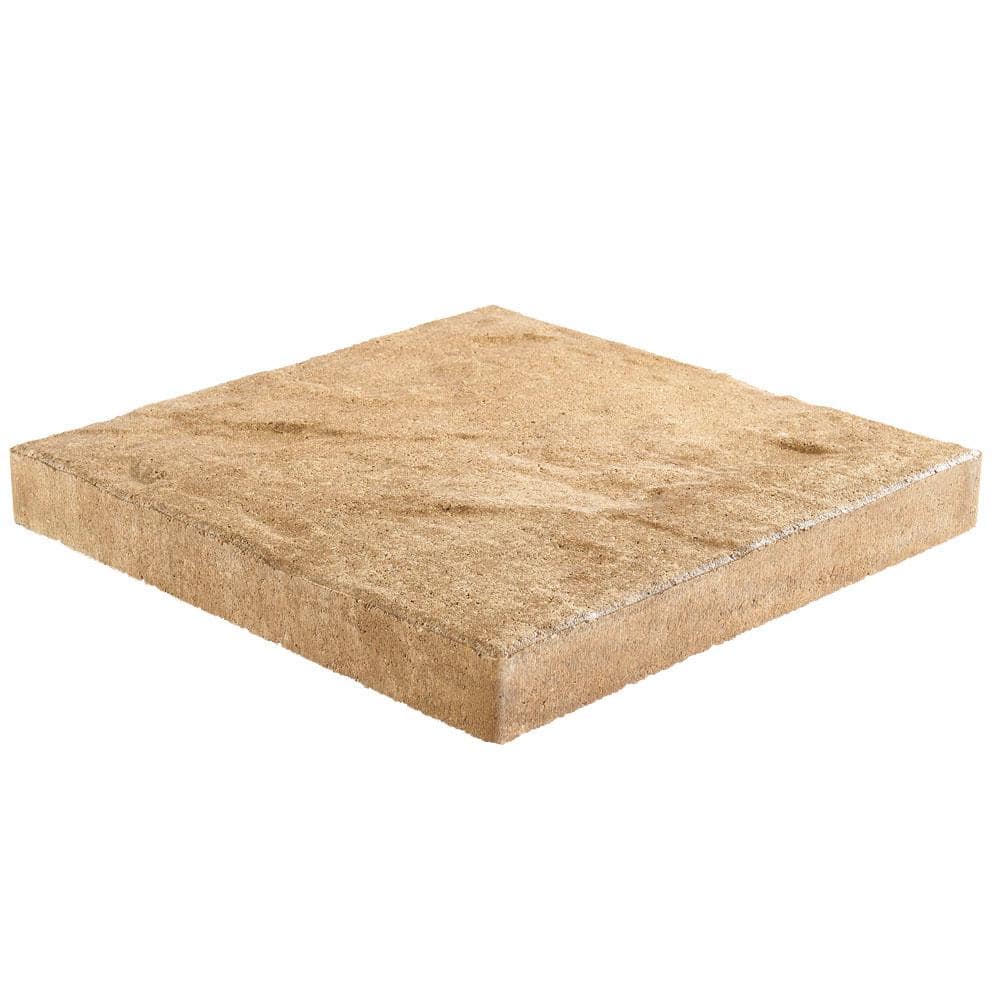 Pavestone Taverna Square 16 in. x 16 in. x 2 in. Silver Shell Concrete ...