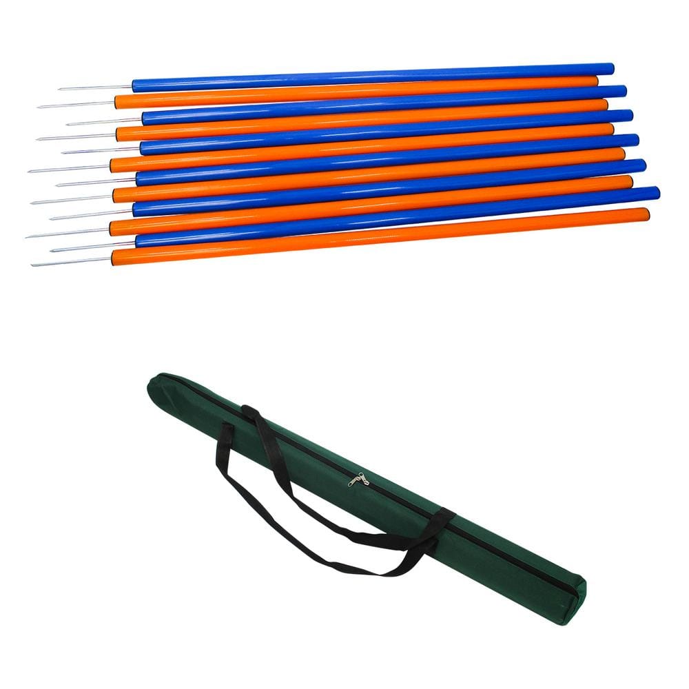 Trademark Innovations Dog Agility Training Weave Poles Set with Carry ...