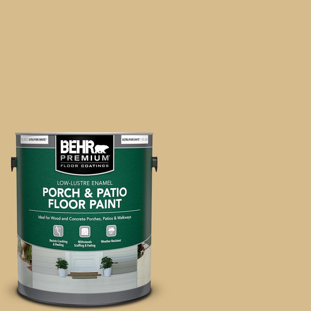 BEHR PREMIUM 1 gal. #350F-5 Camel Low-Lustre Enamel Interior/Exterior ...