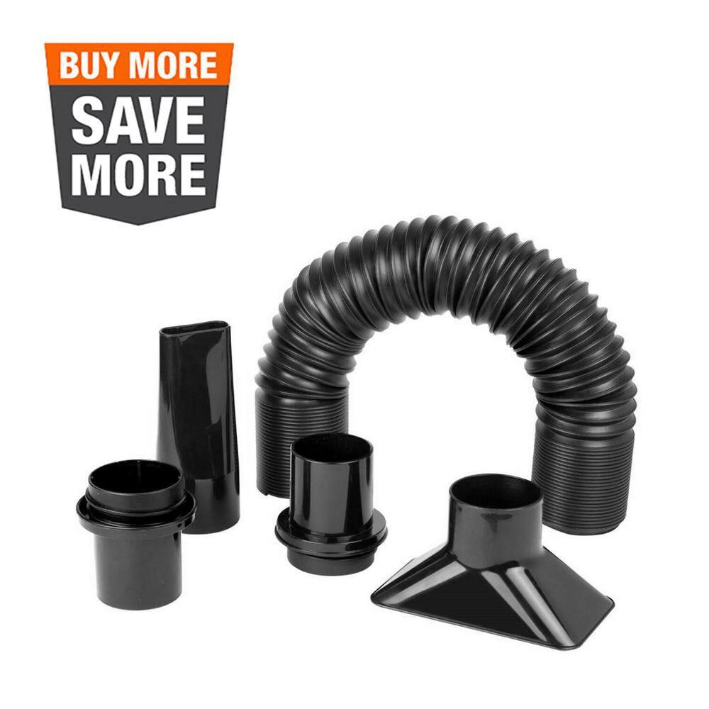 POWERTEC 2-1/4 in. Flexible Dust Collection Hose Kit for Dust ...