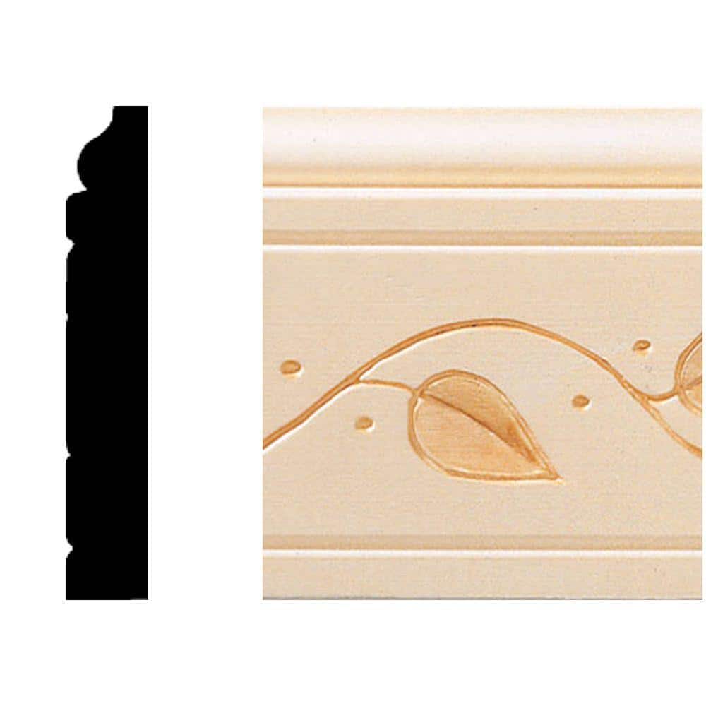 HOUSE OF FARA 1/2 in. x 3 in. x 8 ft. Hardwood Wood Baseboard Moulding ...