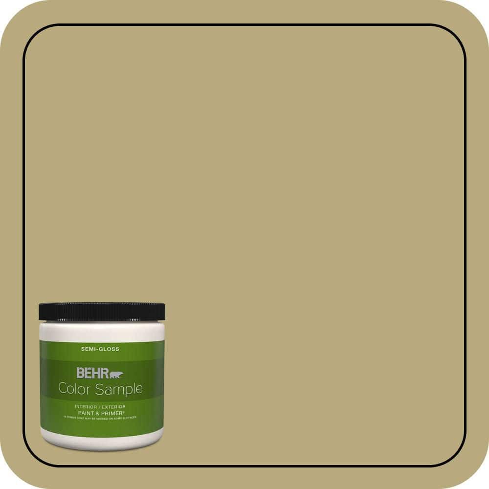 BEHR PREMIUM PLUS 8 oz. #M330-5 Fresh Brew Semi-Gloss Interior/Exterior ...