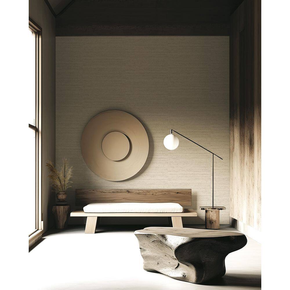 Synergy Collection Green Slub Silk Design Matte Finish Vinyl on Non ...