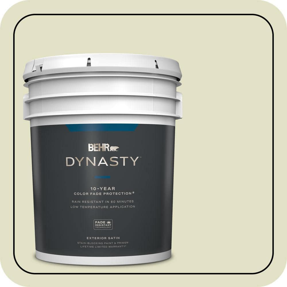 BEHR DYNASTY 5 gal. #S340-2 Green Power Satin Enamel Exterior Stain ...