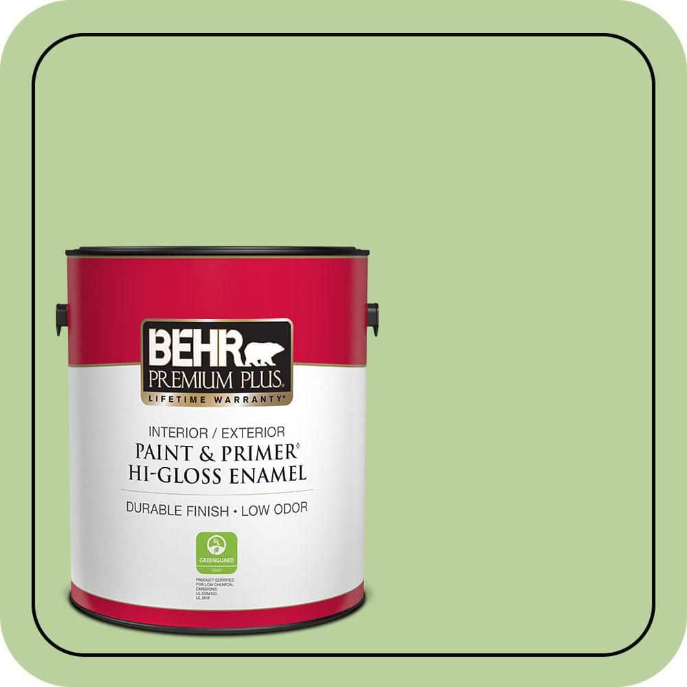 BEHR PREMIUM PLUS 1 gal. #P380-4 Four Leaf Clover Hi-Gloss Enamel ...