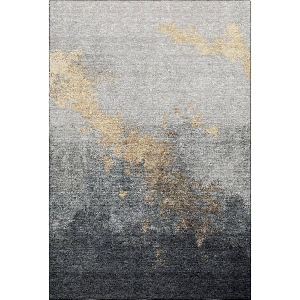 Addison Rugs Mayfield Premium Machine Washable Abstract AMF1881 Gold 9 ...