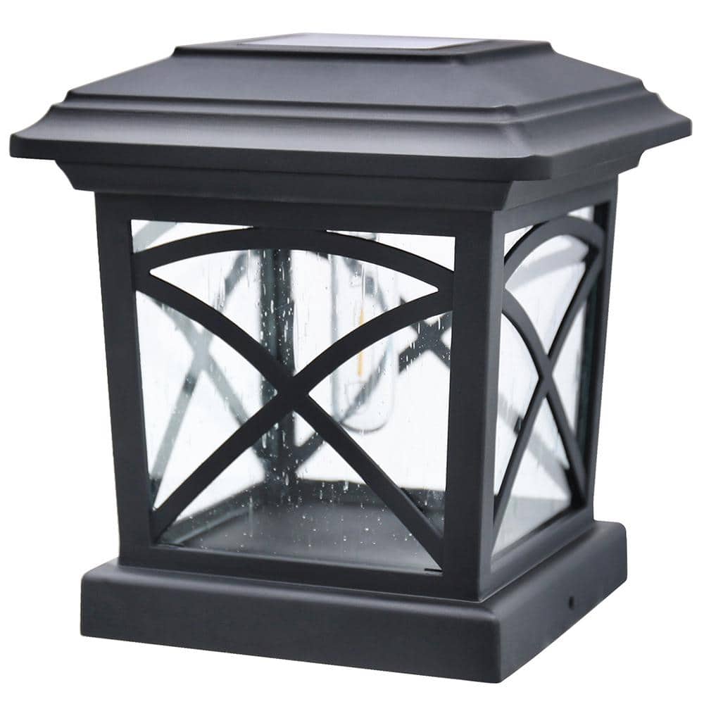 Veranda Solar 6x6 Black Metal and Plastic LED Deck Post Cap Light 92146 ...