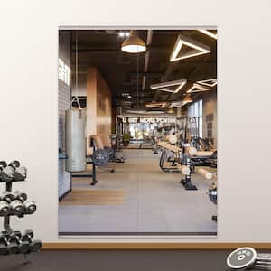 Apmir 2 Pieces 30 in. W x 48 in. H Rectangular Frameless HD Tempered ...