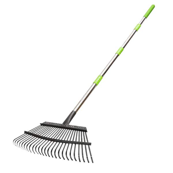 Misopily 65 in. Long Stainless Steel Handle Metal Rake for Leaves ...