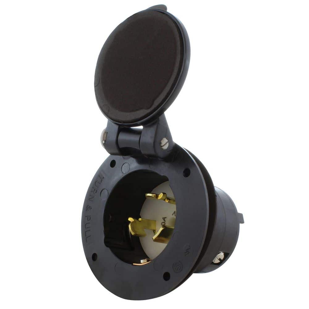 AC WORKS 50 Amp 125/250-Volt Power Input Inlet with Front Cover CS6375 ...