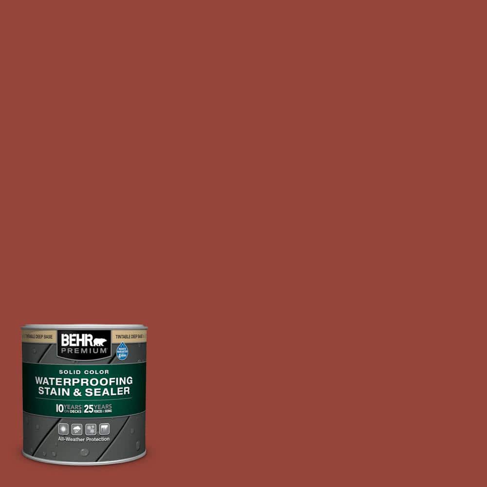 BEHR PREMIUM 8 oz. #PPU2-17 Morocco Red Solid Color Waterproofing ...