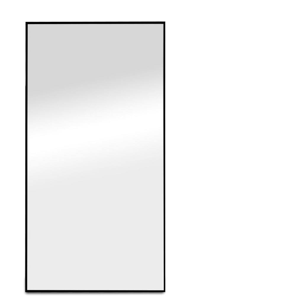 32 in. W x 70.8 in. H Black Rectangle Full Length Mirror, Aluminum ...