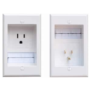 Wall Cable Concealer Kit with Power and Cable Management Box Hide ...