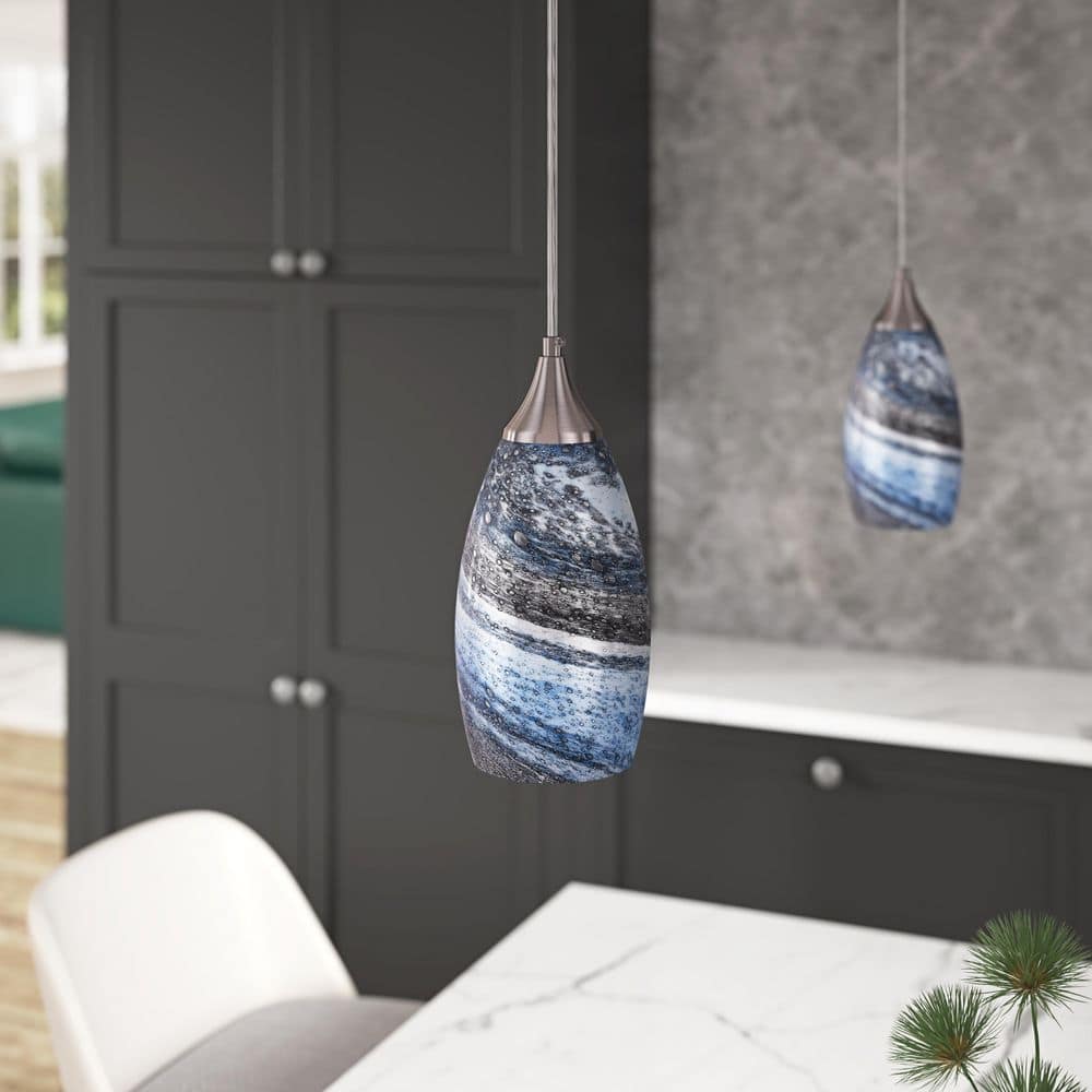 aiwen 4.9 in. 1-Light Island Adjustable Ceiling Pendant Light with ...