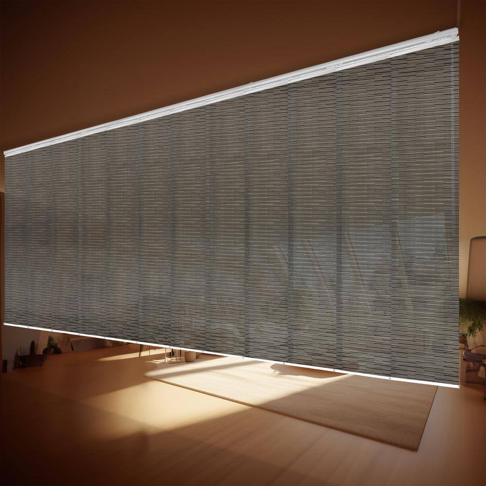 EMOH Ornate Sable 140 in. - 260 in. W x 116 in. L Adjustable 12-Panel ...