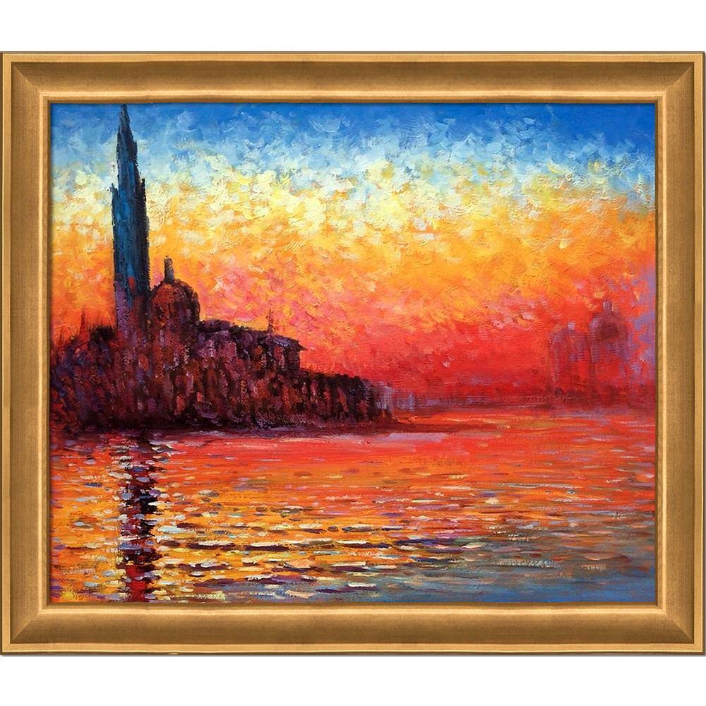 LA PASTICHE San Giorgio Maggiore by Twilight by Claude Monet Muted Gold ...