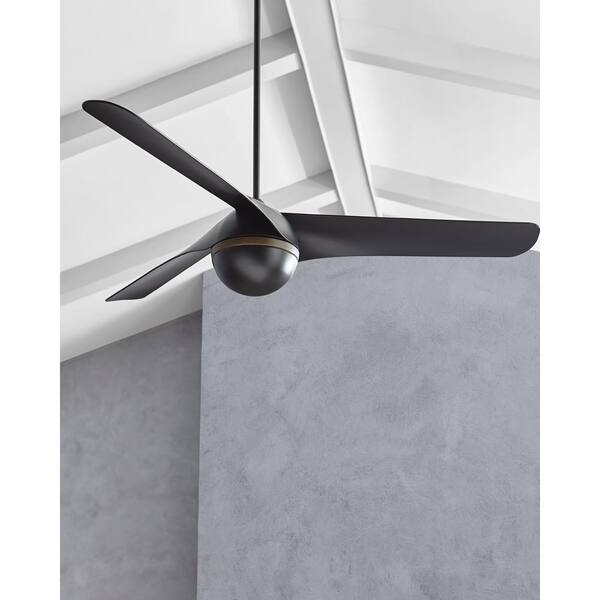 Buy Akova 56 in. Integrated LED Indoor/Outdoor Matte Black Ceiling Fan ...