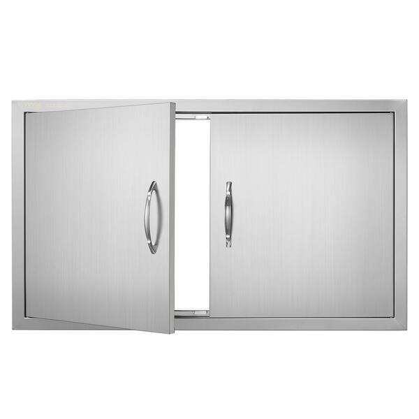 VEVOR BBQ Access Door 36 in. W x 21 in. H Double Outdoor Kitchen Door ...