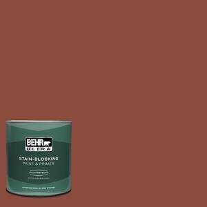 BEHR PREMIUM PLUS 8 oz. #QE-14 Spiced Red Semi-Gloss Interior/Exterior ...