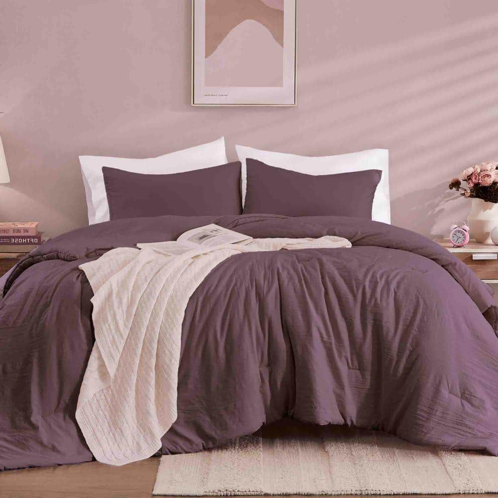 All Season 3 Pieces Queen Size Comforter Set with Pillow Shams, Italian ...