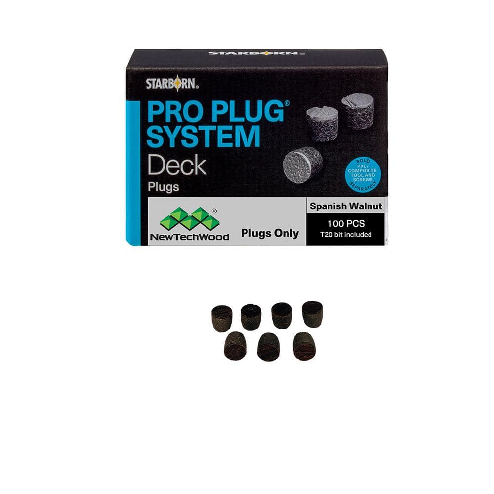 NewTechWood 0.25 in x 0.25 in Composite Hole Plug Spanish Walnut (100 ...