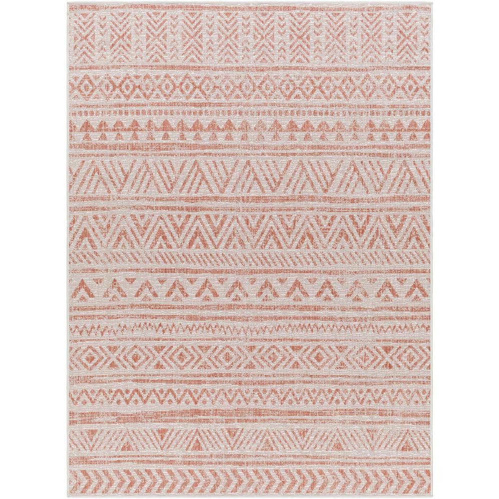 Livabliss Marcie Pink Global 8 ft. x 10 ft. Indoor/Outdoor Area Rug ...