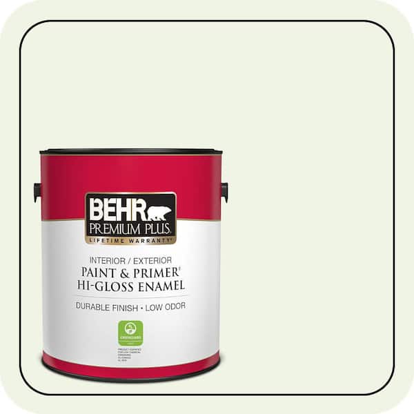 BEHR PREMIUM PLUS 1 gal. #M370-1 Fresh Dew Hi-Gloss Enamel Interior ...