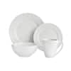 Elle Decor 16-Piece Solid White Porcelain Dinnerware Set (Service for 4 ...